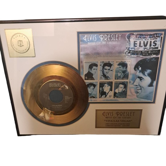 Elvis | Wall Decor | Rare Elvis Presley Viva Las Vegas 24kt Gold By ...